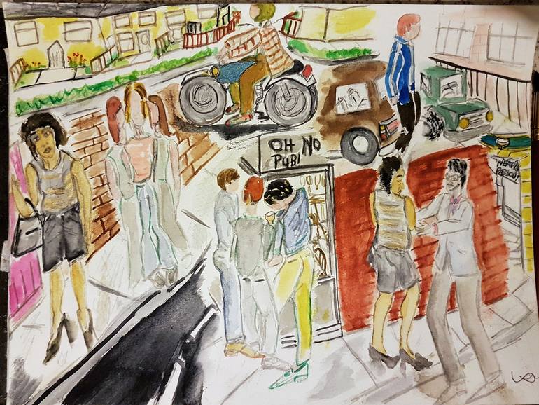 Split Scene pt 1 Painting by Lavinia De Ayr | Saatchi Art