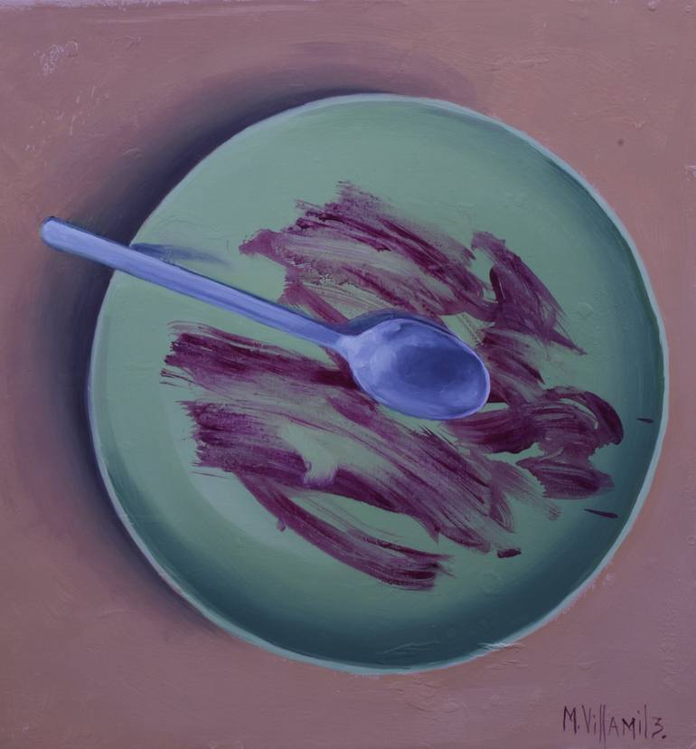 Pie Gone Painting by Mauricio Villamil | Saatchi Art