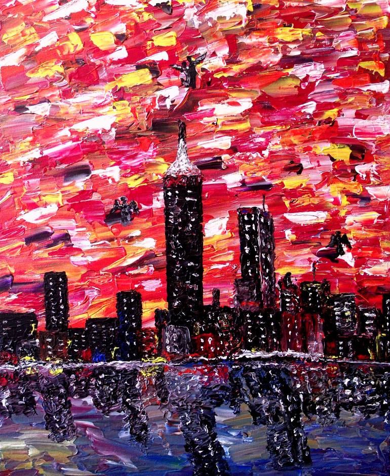 Angels For Michael Painting by Mark Moore | Saatchi Art