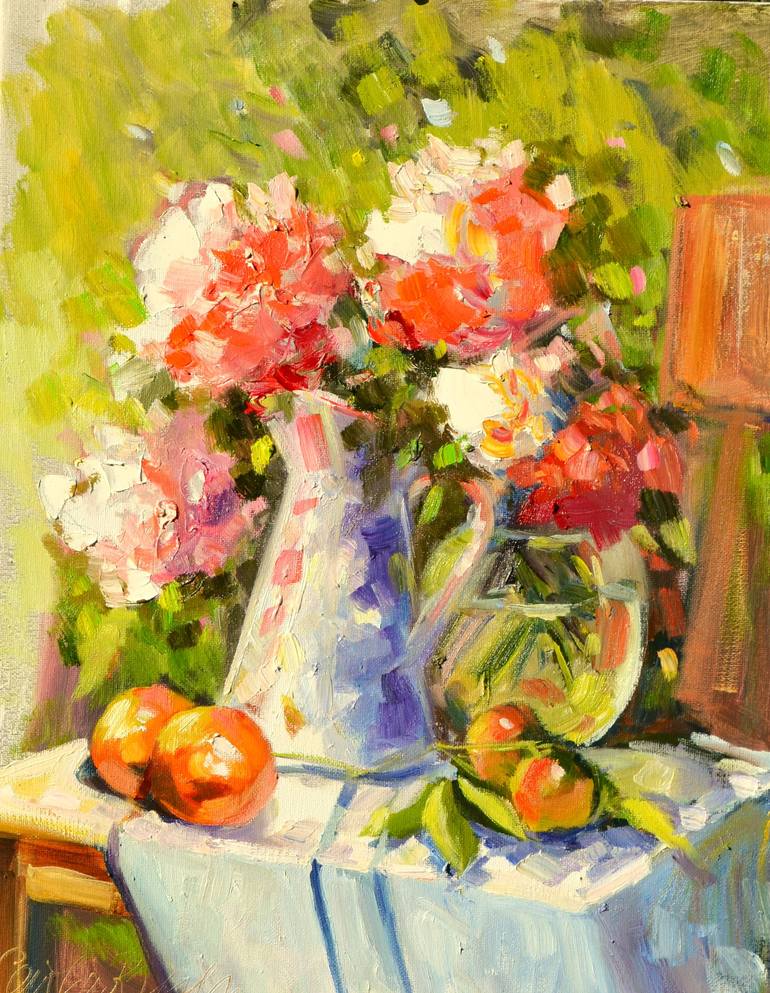 FRENCH STILL LIFE Painting by CECILIA ROSSLEE | Saatchi Art