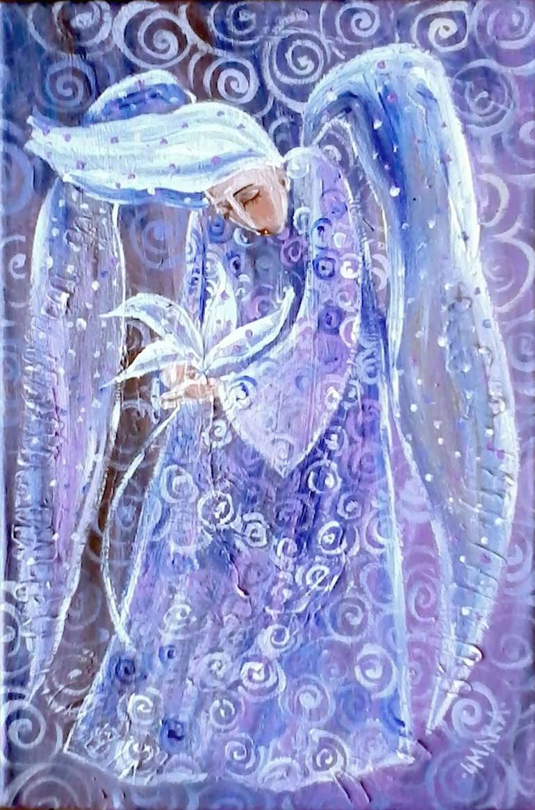 Angel of Spring Hope Painting by Marina Czajkowska | Saatchi Art