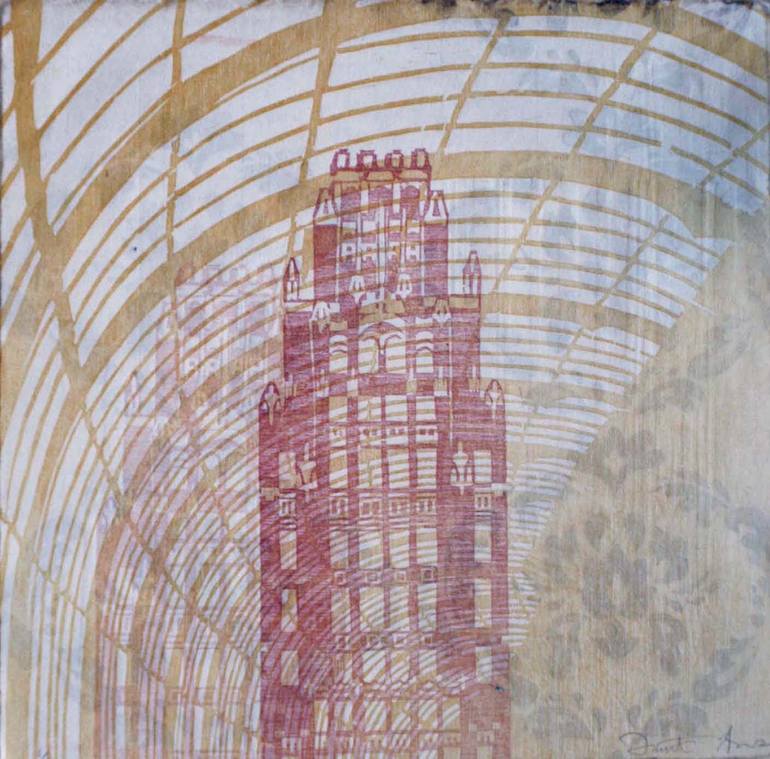 City Monoprint II Printmaking by Danielle Aras | Saatchi Art