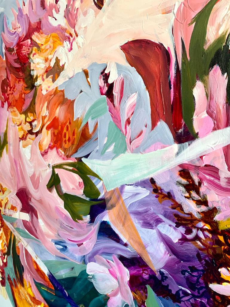Flowers in the garden Painting by Julia Hacker | Saatchi Art