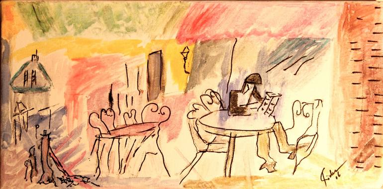 Parkstraat ou rue Saint-Paul Painting by Runhild Roeder | Saatchi Art