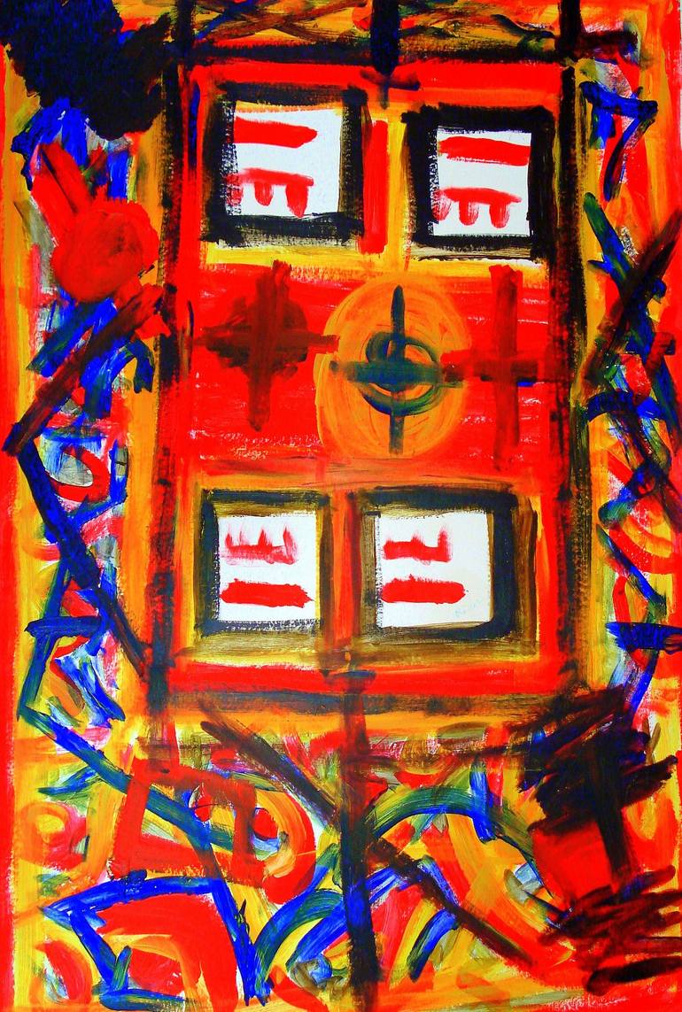 HundertwasserTropfen Painting by Runhild Roeder | Saatchi Art