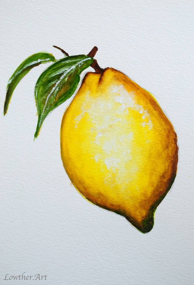 Lemon Drawing by Tash Lowther | Saatchi Art