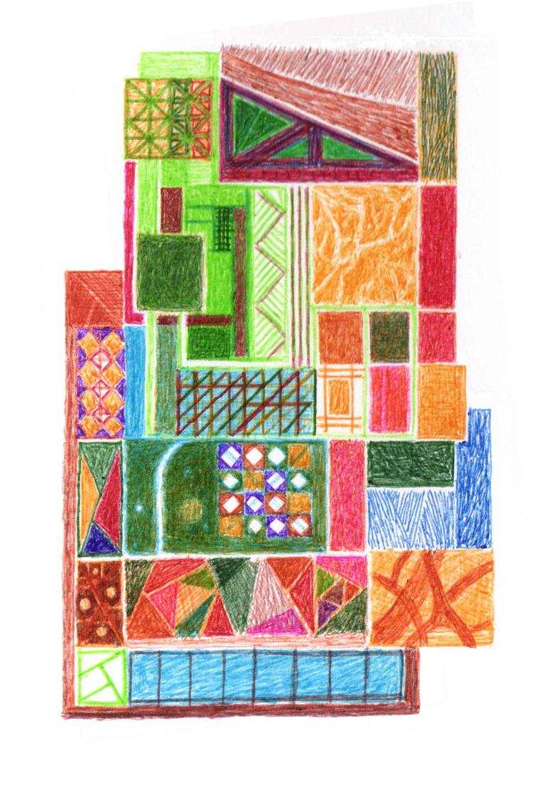 Life In Shapes Drawing by Rob Goddard | Saatchi Art