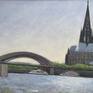 View of Cologne Cathedral Painting by Peter Popovsky | Saatchi Art