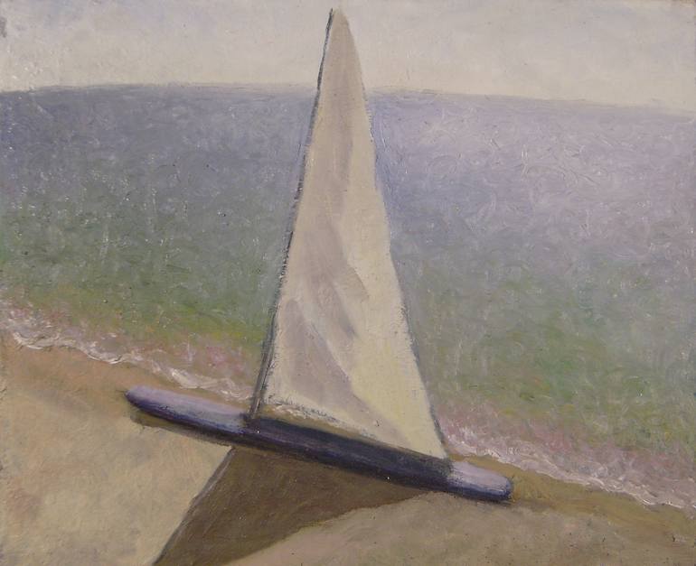 White sail Painting by Peter Popovsky | Saatchi Art