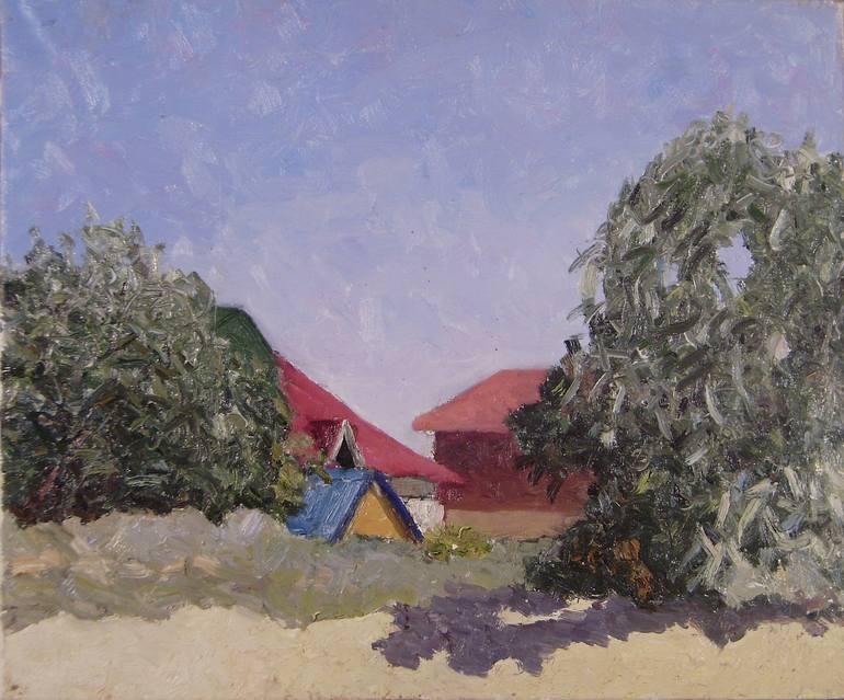 Summer cottage Painting by Peter Popovsky | Saatchi Art