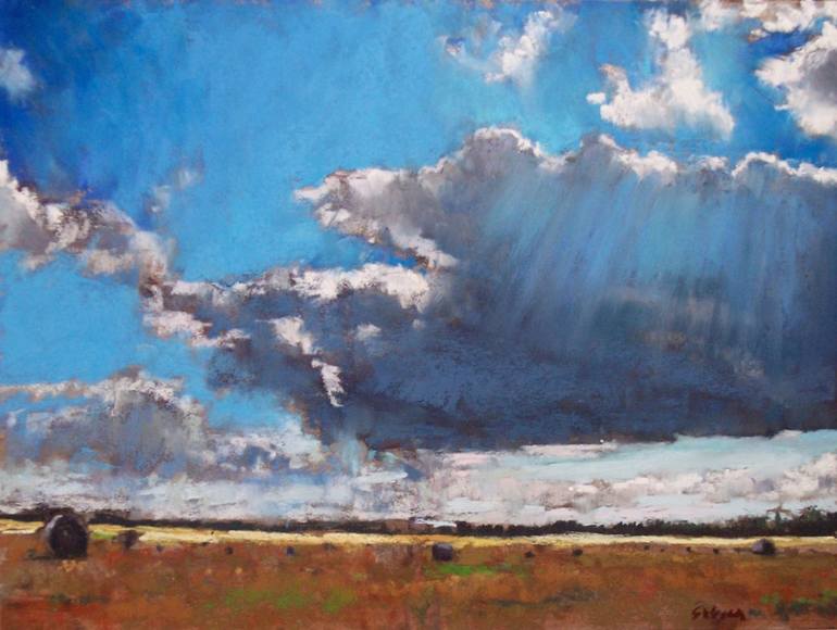 Big Sky Prairie (SOLD) Drawing by David Shkolny | Saatchi Art