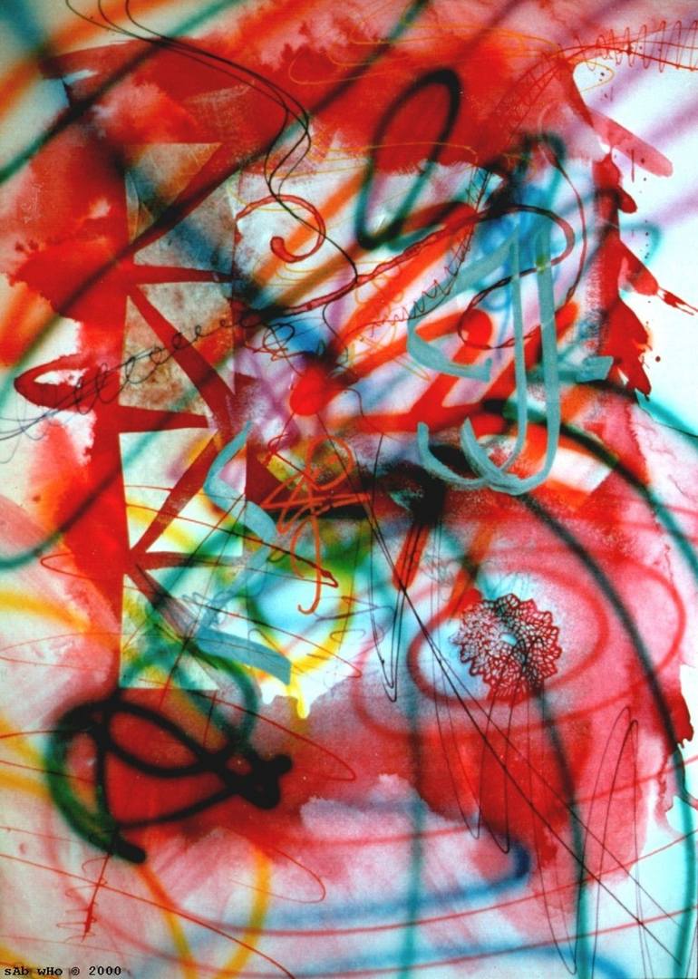 Asemic Graffiti #6 Painting by Steve Anthony | Saatchi Art