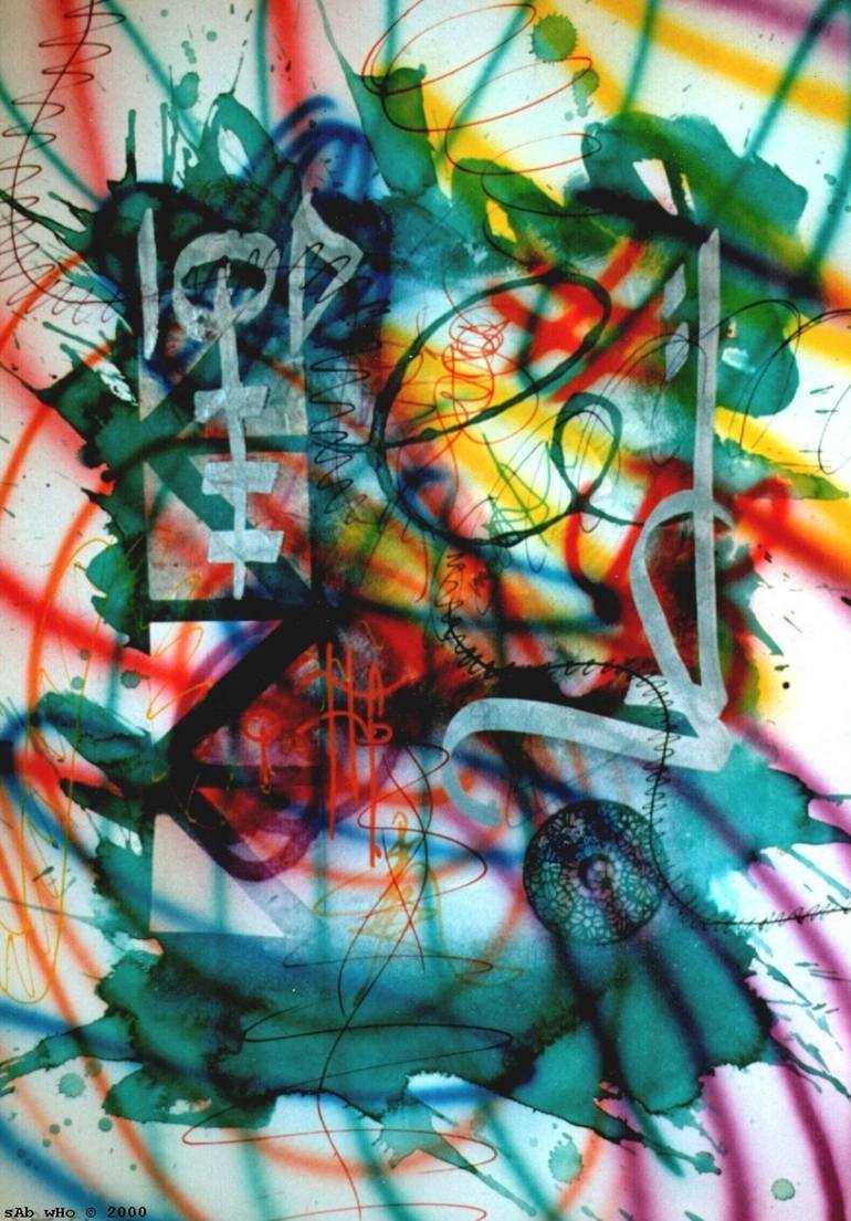 Asemic Graffiti #4 Painting by Steve Anthony | Saatchi Art