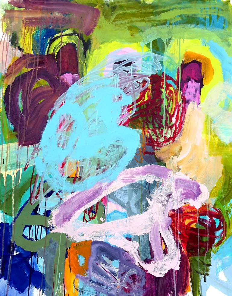 Behind the blue 2 Painting by Daniela Kammerer | Saatchi Art