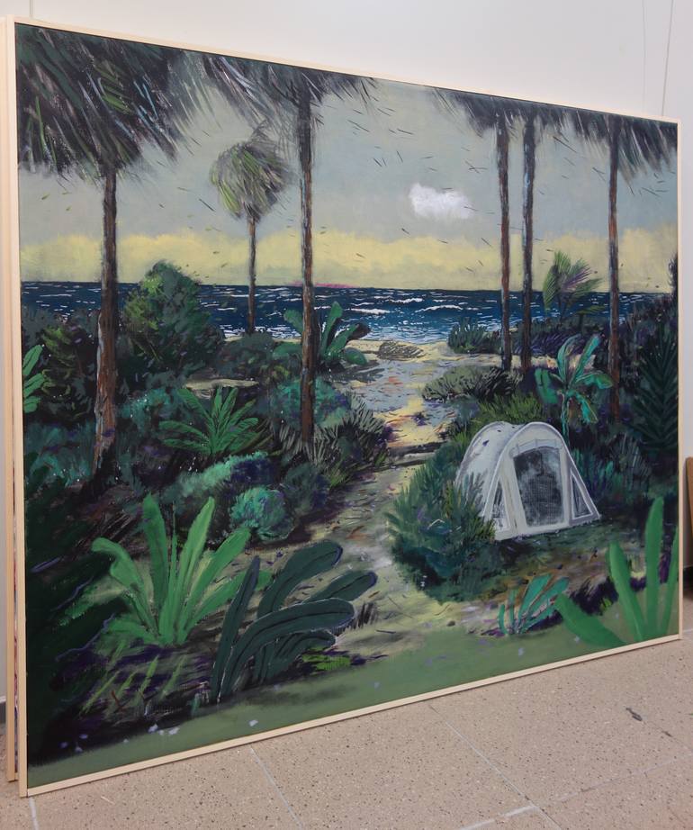 Storm tent Painting by Peter De Boer | Saatchi Art