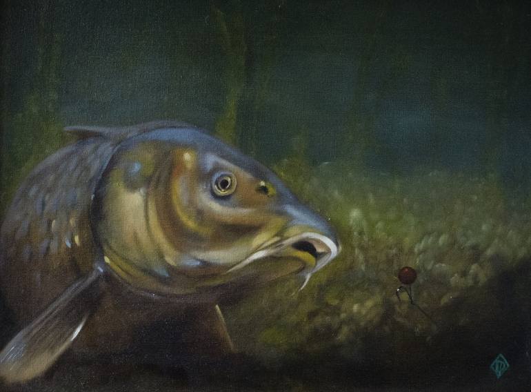 Common Carp Painting by Des Pickering | Saatchi Art