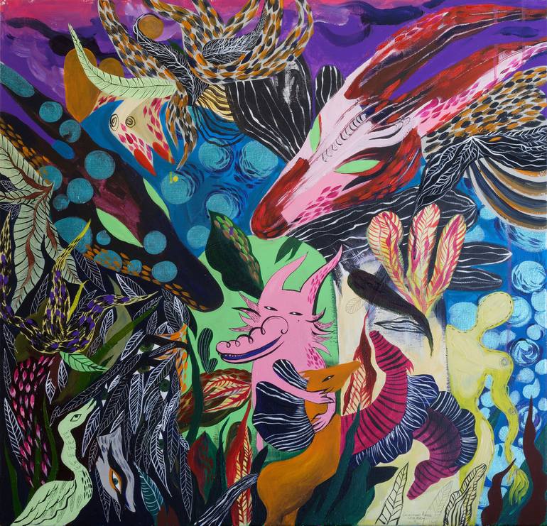 Wolf Loaf in the events Painting by Anna Onikiienko | Saatchi Art