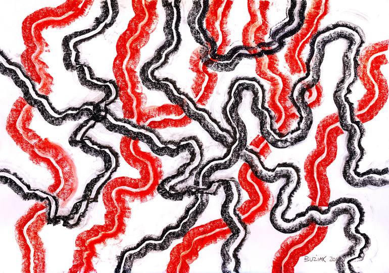 Serpentine No.1 Drawing by Ed Buziak | Saatchi Art