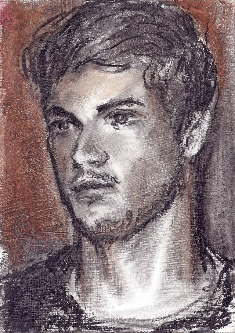 brown head Drawing by line arion | Saatchi Art