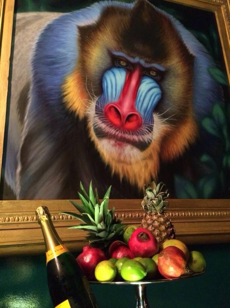 Mandrill Painting by Konstantinos MS | Saatchi Art