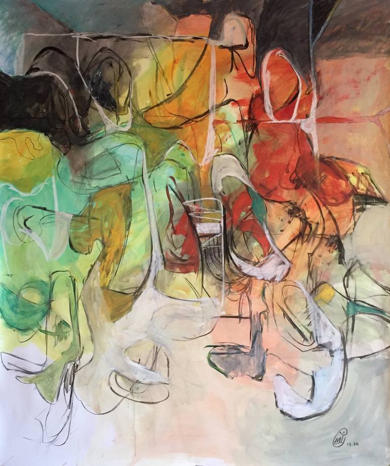 Abstract landscape N4. Summer evening. Painting by Michael Ioffe ...