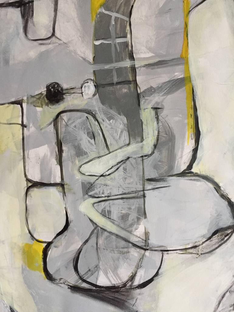Abstraction in yellow N1 Painting by Michael Ioffe | Saatchi Art