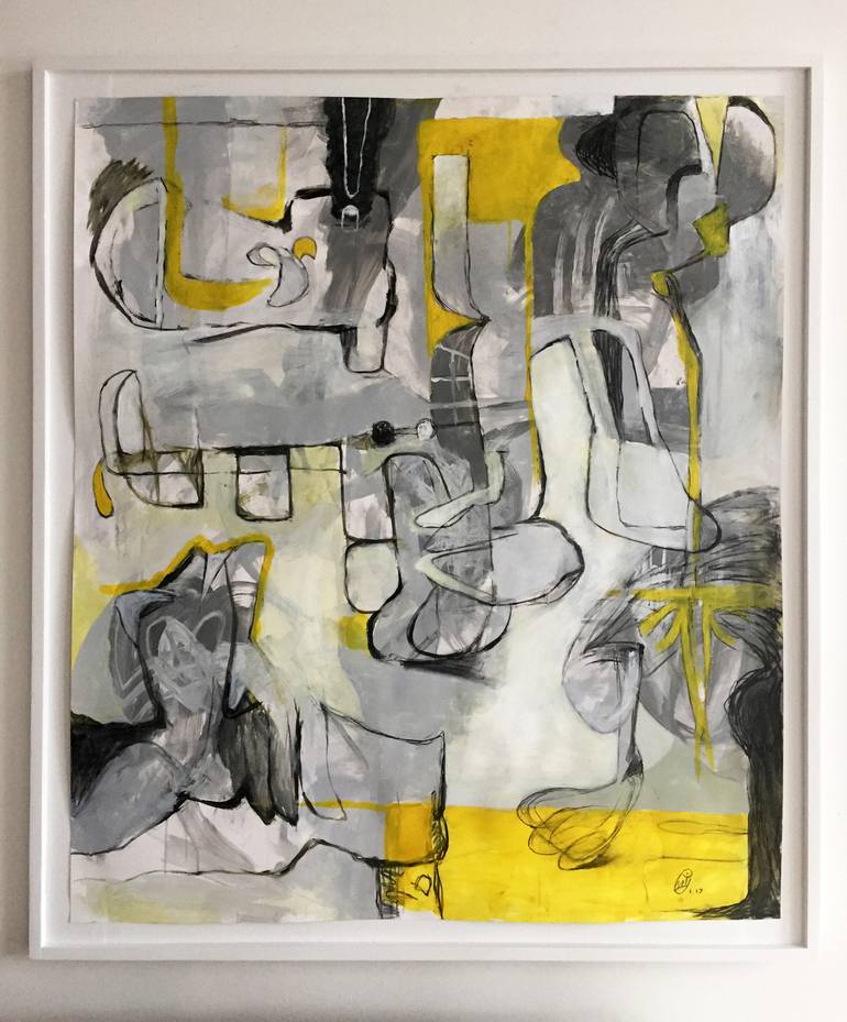 Abstraction in yellow N1 Painting by Michael Ioffe | Saatchi Art