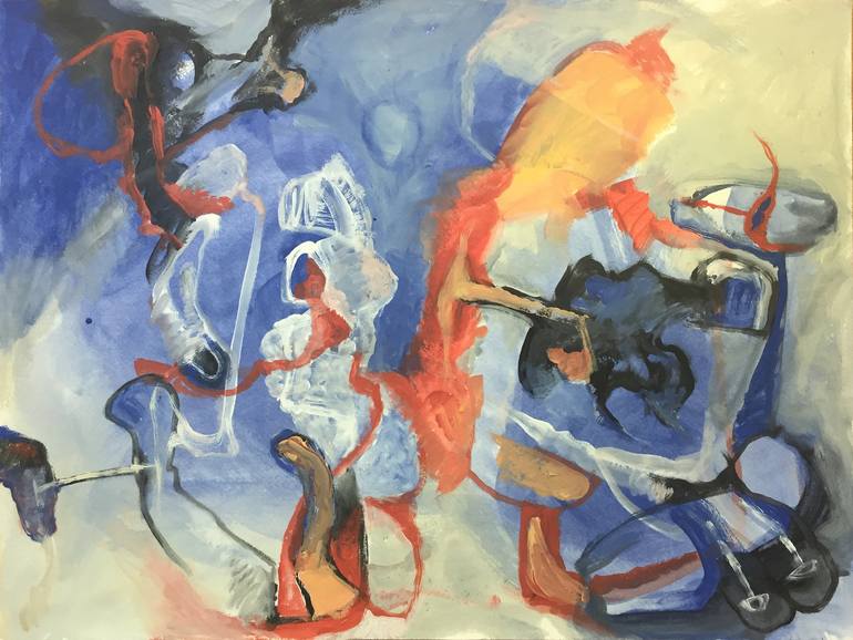 Abstraction in blue N2 Painting by Michael Ioffe | Saatchi Art