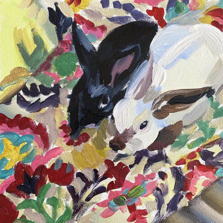 Bun buns Painting by Hannah Dean | Saatchi Art