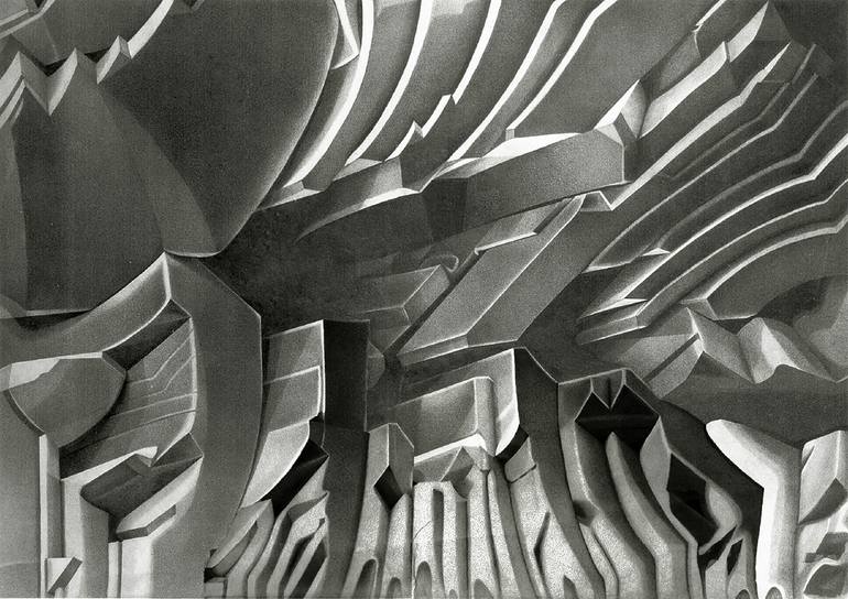 Explosion Drawing by Janina Wierusz Kowalska | Saatchi Art