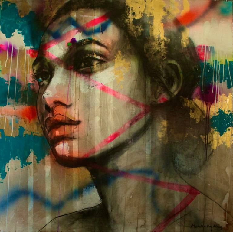 What lies beneath Painting by Michelle Eva May | Saatchi Art