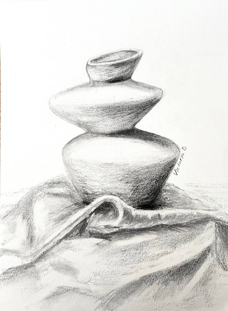 Vase drawing Drawing by Victoria Dmitrieva | Saatchi Art Australia