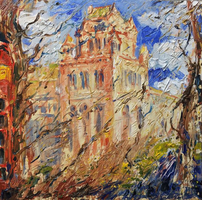 February in Kensington London Painting by Altin Furxhi | Saatchi Art ...