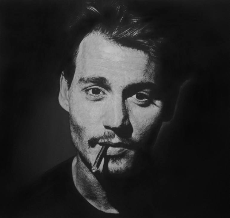 Johnny Depp Painting by Richard Howard Art | Saatchi Art