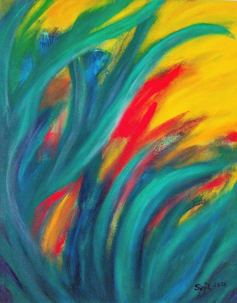 A windy afternoon Painting by Sunil Abraham | Saatchi Art