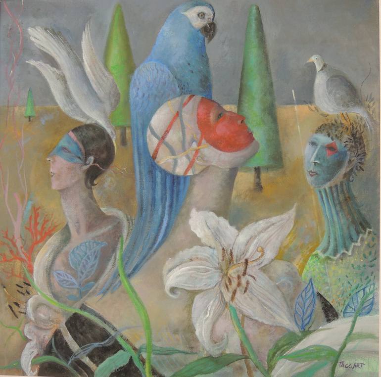 Birds of a Feather. Painting by Elizabeth Taggart | Saatchi Art