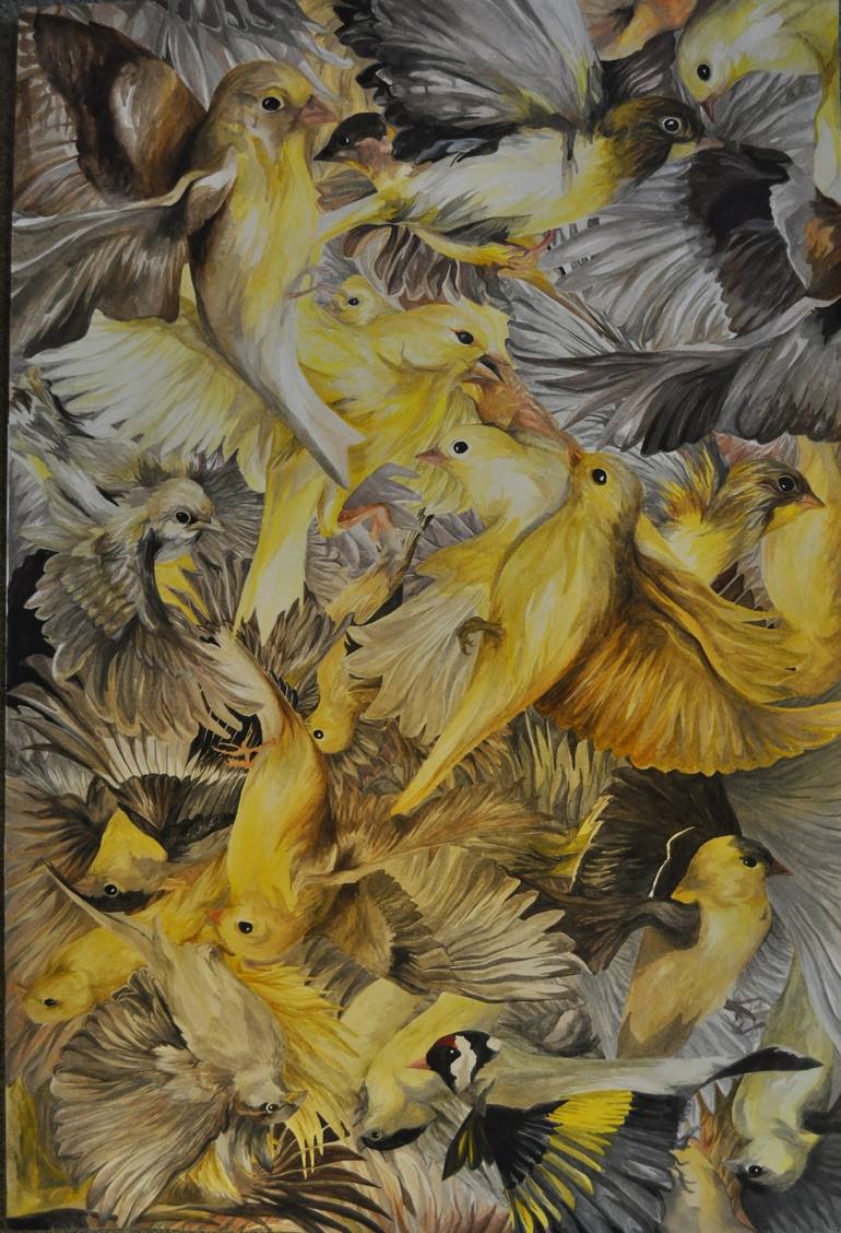 To His Bird Call I Come Painting by Jessica Maria Heywood | Saatchi Art