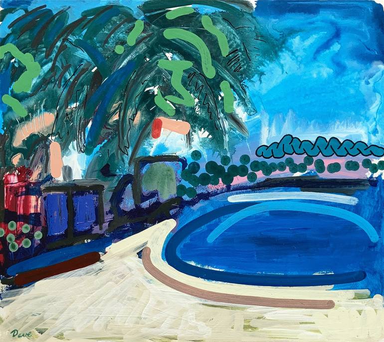 The Pool At The End Of The World Painting by David Trowbridge | Saatchi Art
