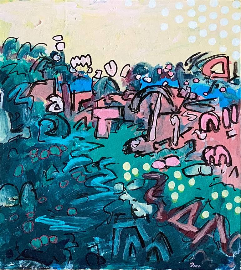 The Dance of the Bramble Painting by David Trowbridge | Saatchi Art