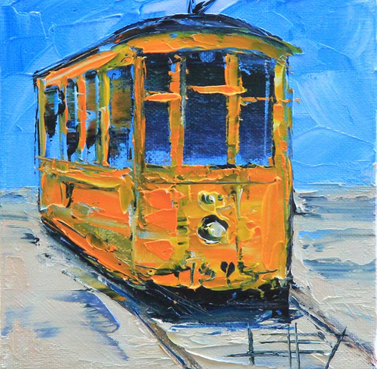 Cable Car Dreams Painting by Lisa Elley | Saatchi Art