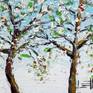 Cherry Trees Painting by Lisa Elley | Saatchi Art