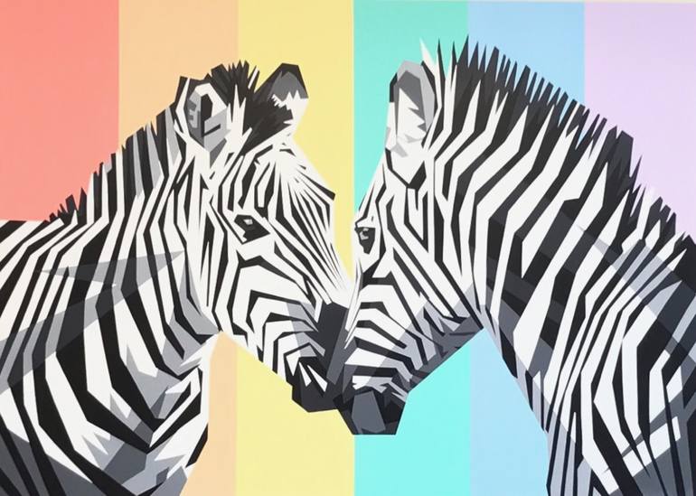 Face to Face Painting by Elizabeth Sutton | Saatchi Art