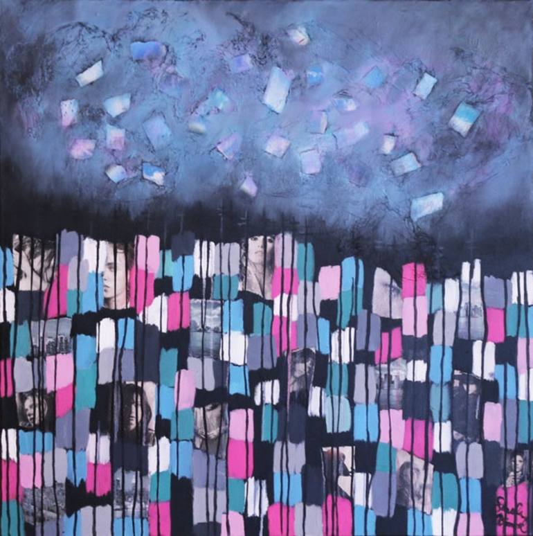 Traces and Faces Collage by sarah Aswed | Saatchi Art