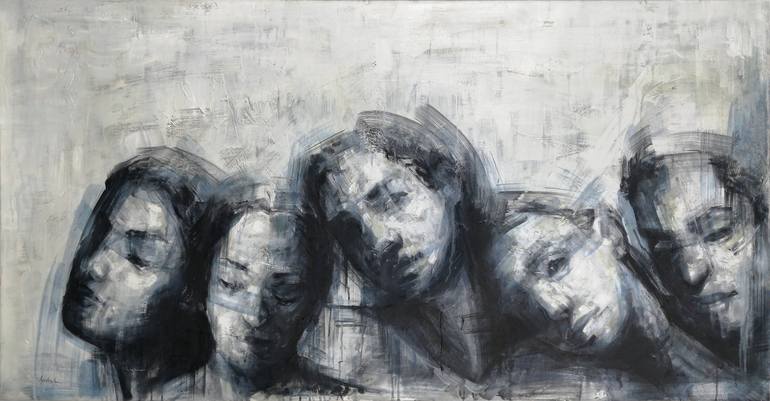 Blue Veil Painting by Aristos Christoforou | Saatchi Art