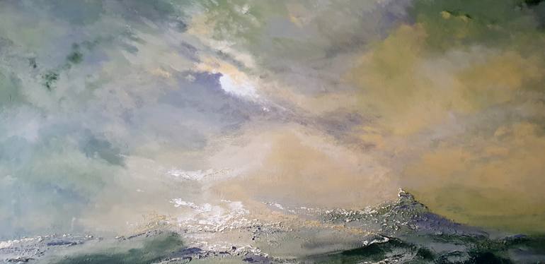 Moonlight by Water - Large Painting by Elizabeth Williams | Saatchi Art