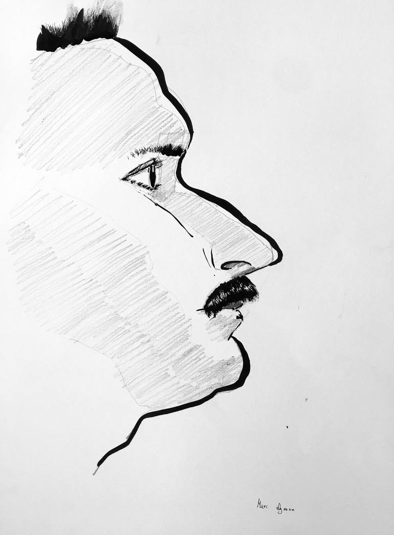 Profile Portrait Drawing by Art Rodse | Saatchi Art