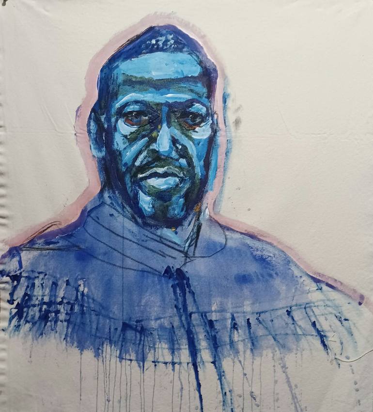 George Floyd Painting by Larry Caveney | Saatchi Art