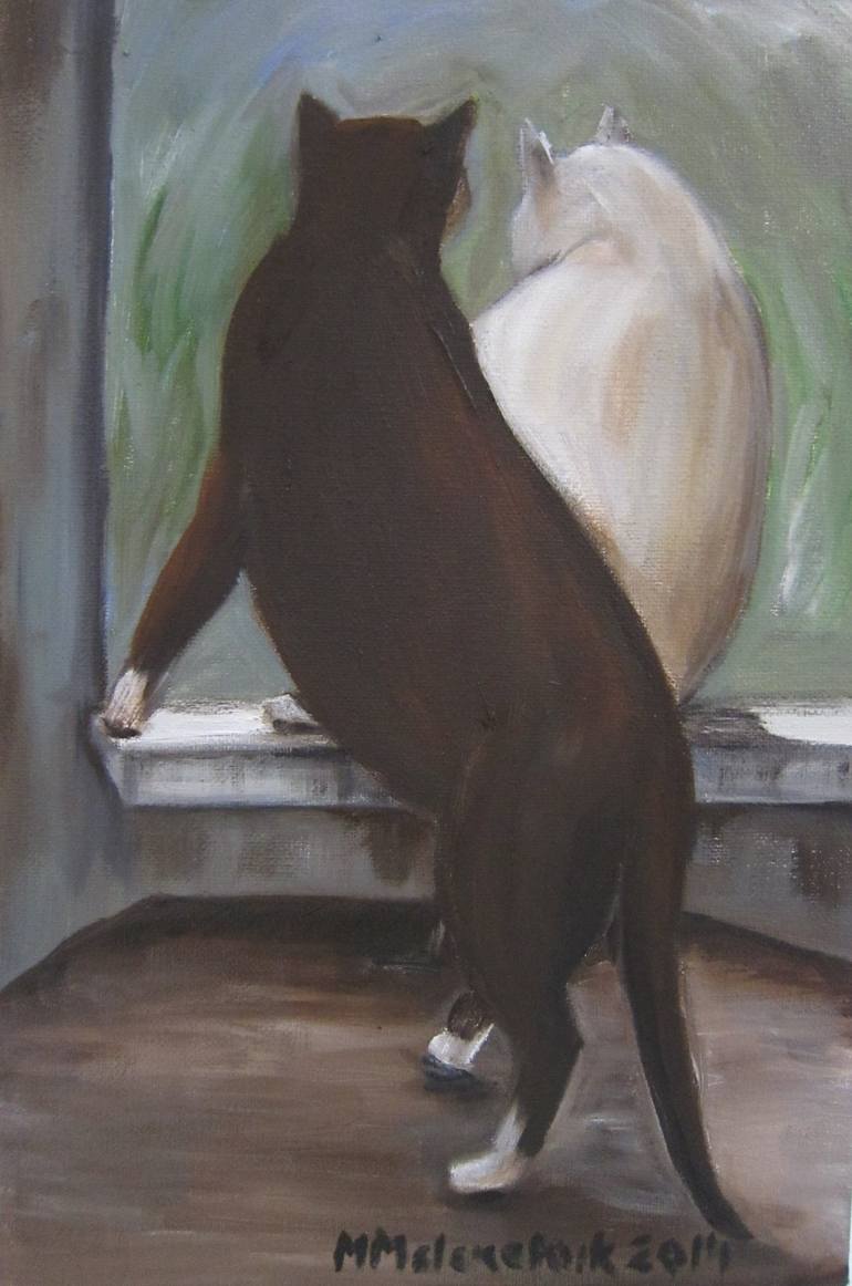 The Cats 2014 Painting by Maria Melenchuk | Saatchi Art