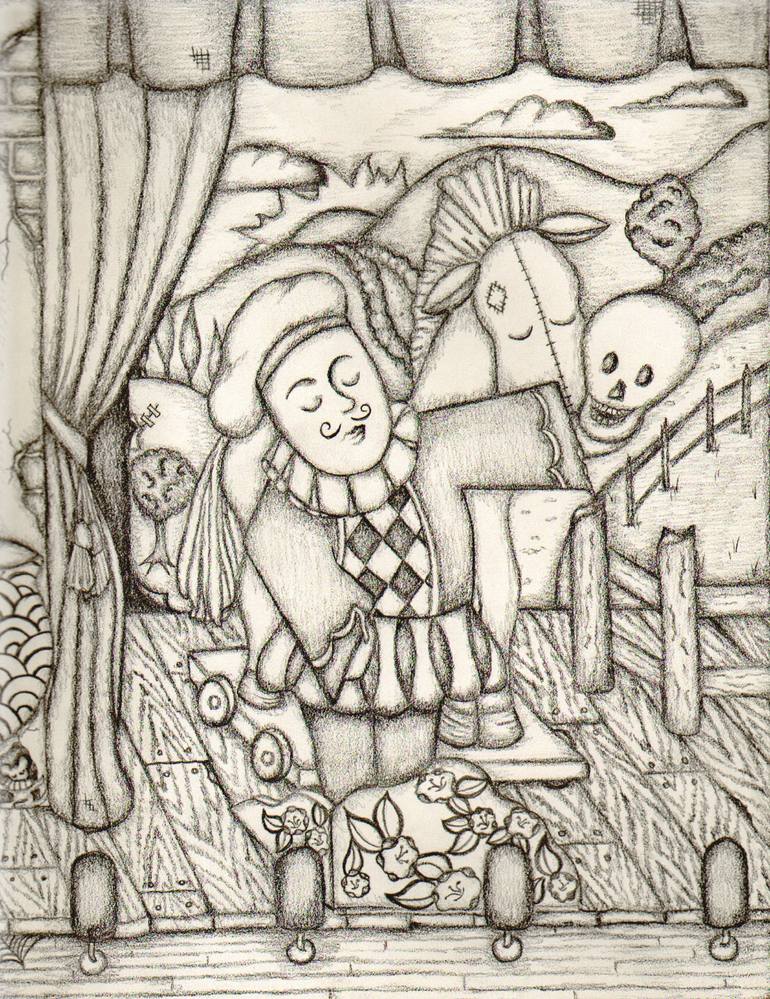 The Thespian Drawing by Adrienne Allen | Saatchi Art