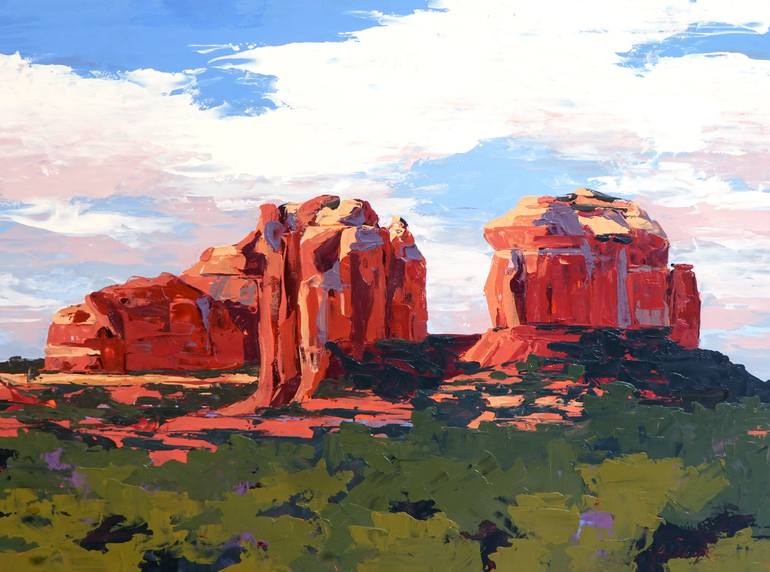 Parting Clouds, Sedona Painting by Hadley Rampton | Saatchi Art